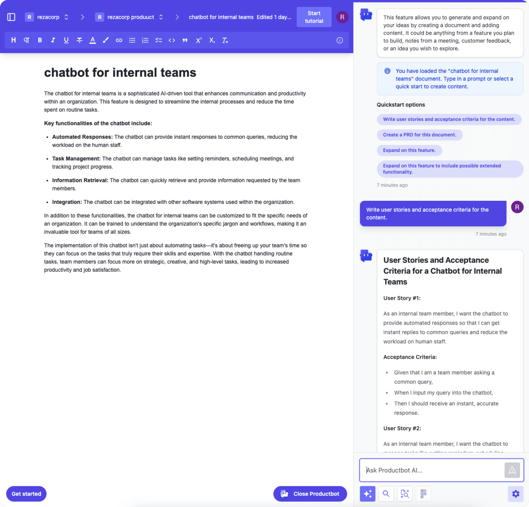 Productbot Ai: The Intelligent Copilot for Software Product Teams